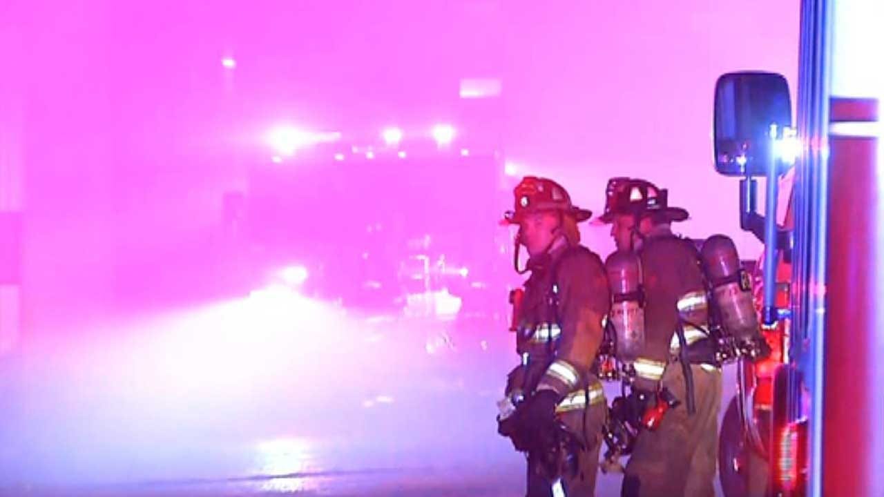 Firefighters Battle Commercial Fire In Downtown OKC
