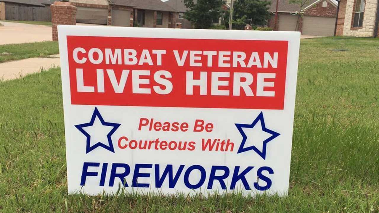 Mustang Provides Signs For Combat Veterans Who Struggle With Fireworks
