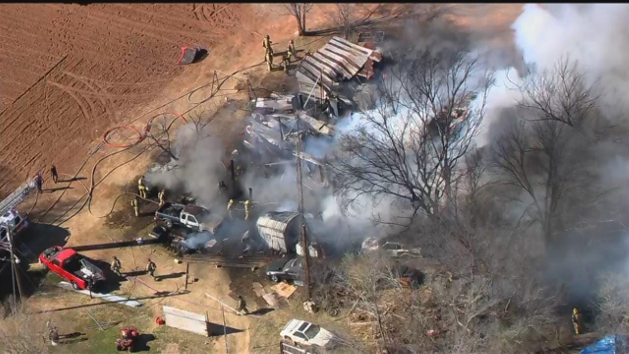 Outbuilding Catches Fire In NE OKC