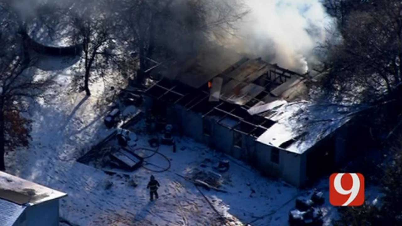 Firefighters Battle Structure Fire In Edmond