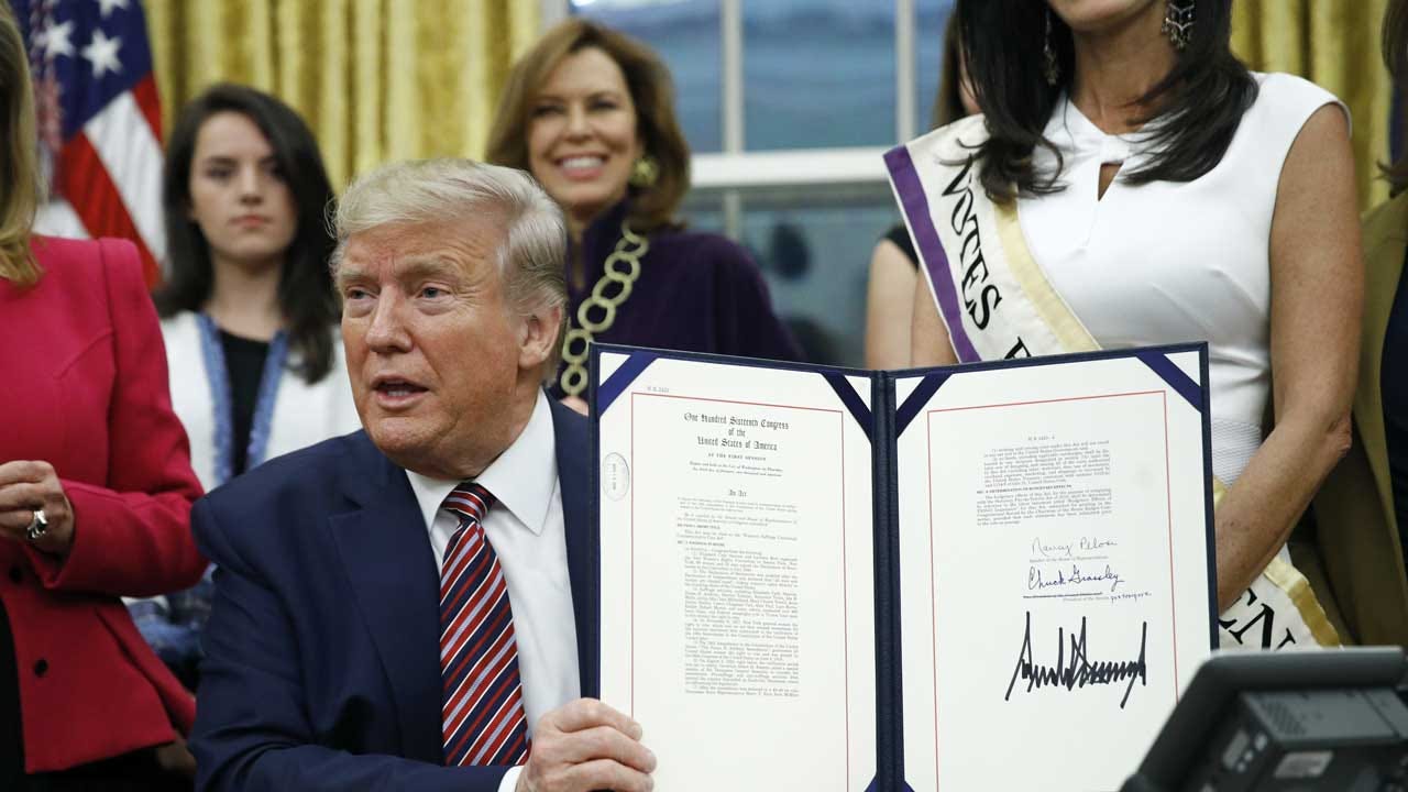 President Trump Signs Bill To Honor Women's Suffrage