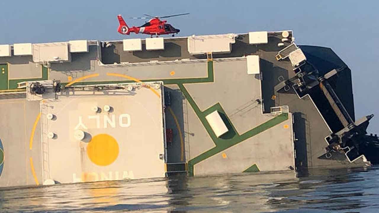 Overturned Cargo Ship's Missing Crew Members Are Alive, Coast Guard Says